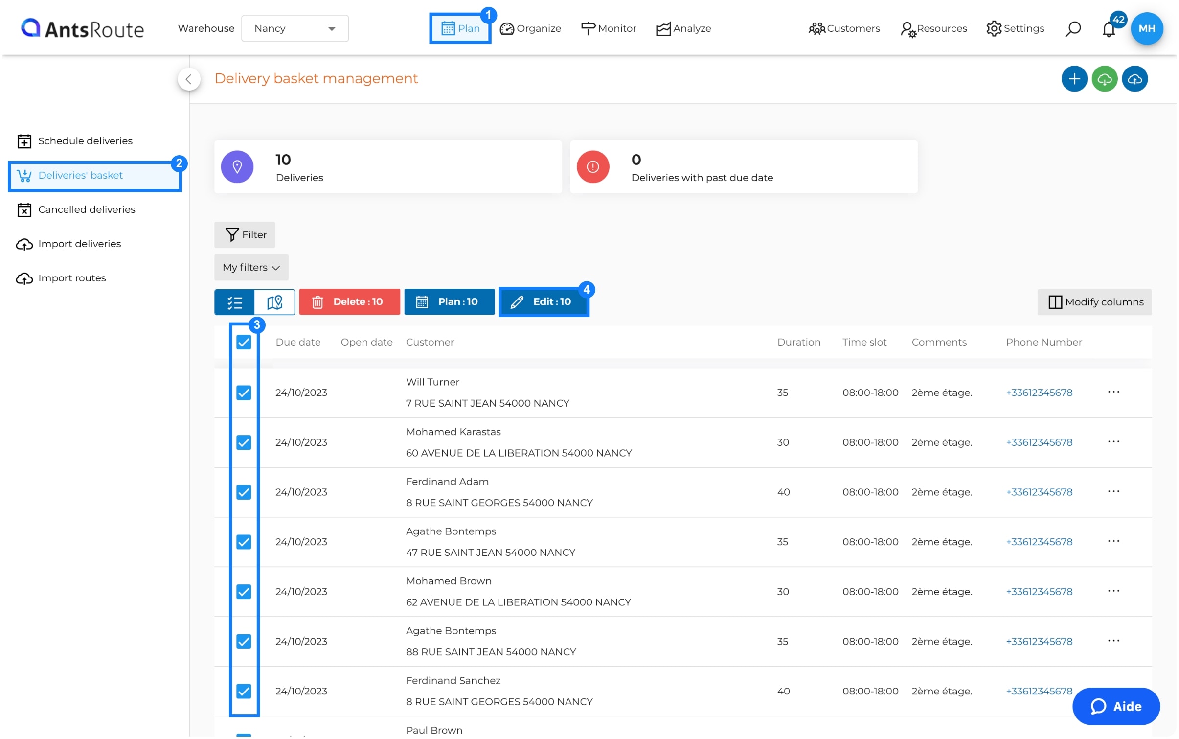 Plan work orders over several days – Help center