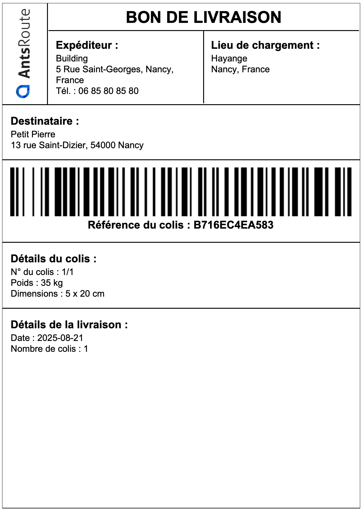 Télécharger et personnaliser les étiquettes de colis dans AntsRoute ...