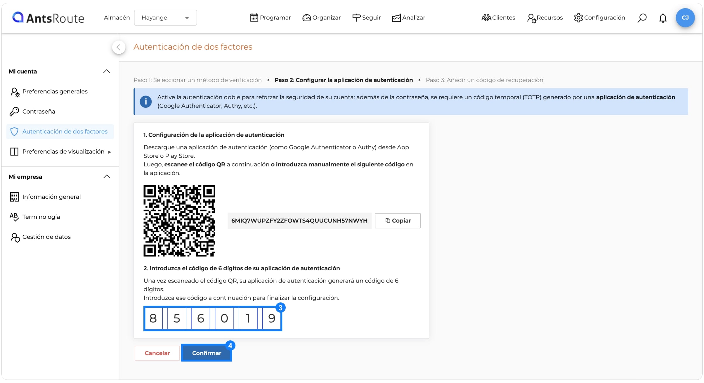 Activar la autenticación de dos factores (2FA) – Centro de ayuda