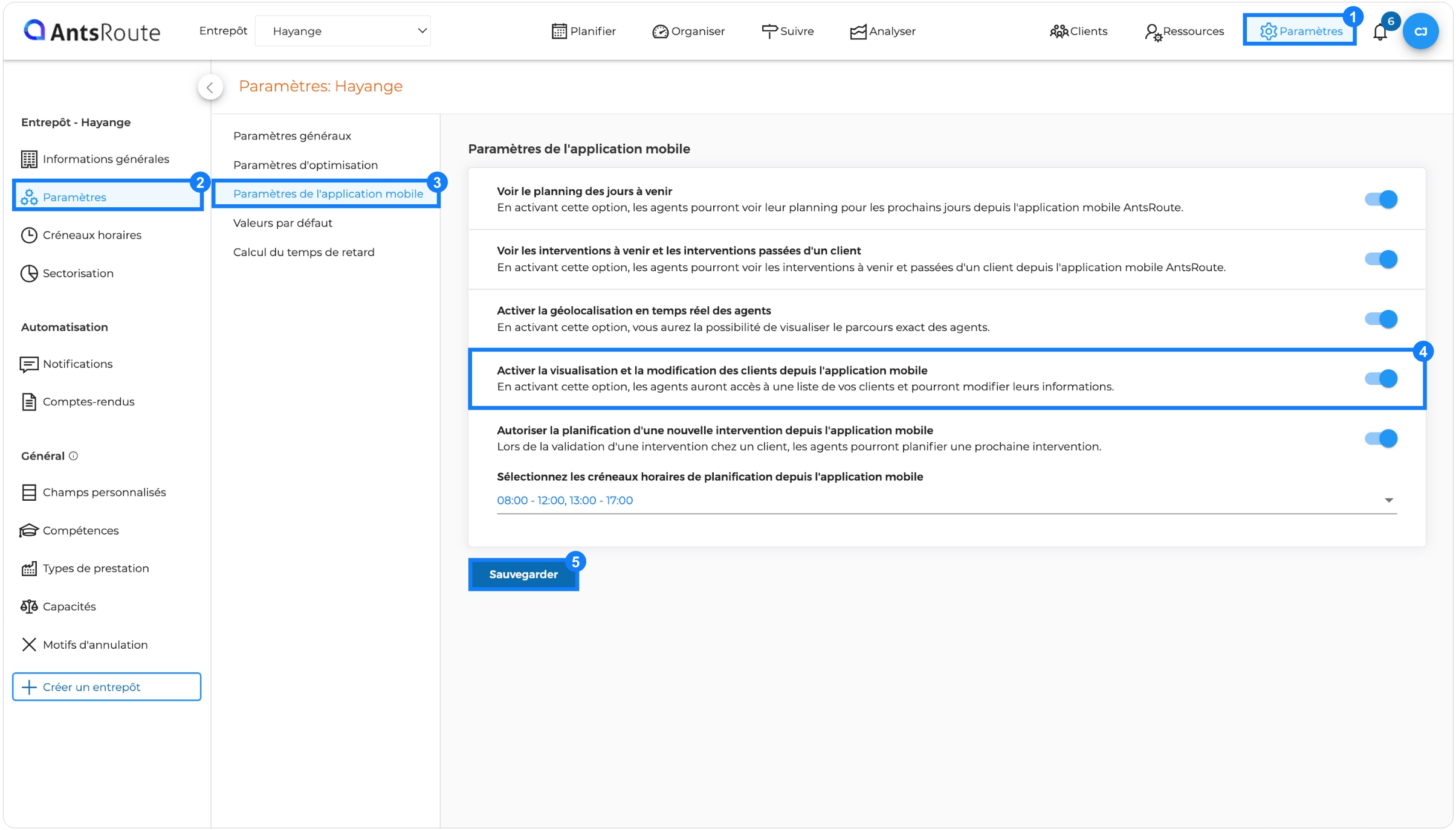 Planifier une intervention depuis l’application mobile – Centre d'aide